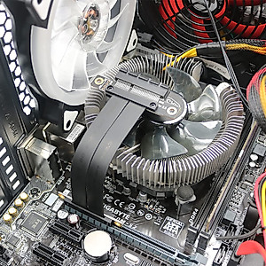 BQZYX+ PCI-E Riser PCI-E x4 Extension Cable Pcie Extension Cable Extension Port Adapter (20cm 180 Degrees)-Upgrade Version