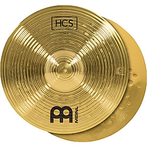 Meinl Cymbals HCS Hihats Cymbals for Drum Set, Made in Germany — Traditional Medium Brass, 2-Year Warranty, 13" Hi hat Pair (HCS13H)