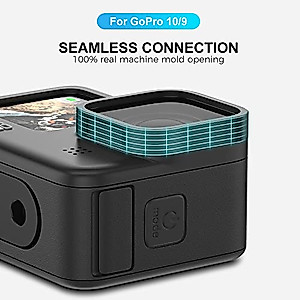ParaPace Lens Replacement for GoPro Hero 11/Hero 10/Hero 9 Black,UV Protective Glass Cover Action Camera Accessories Kits(Black)