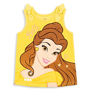 Disney Princess Belle Little Girls Tank Top and French Terry Shorts 6-6X