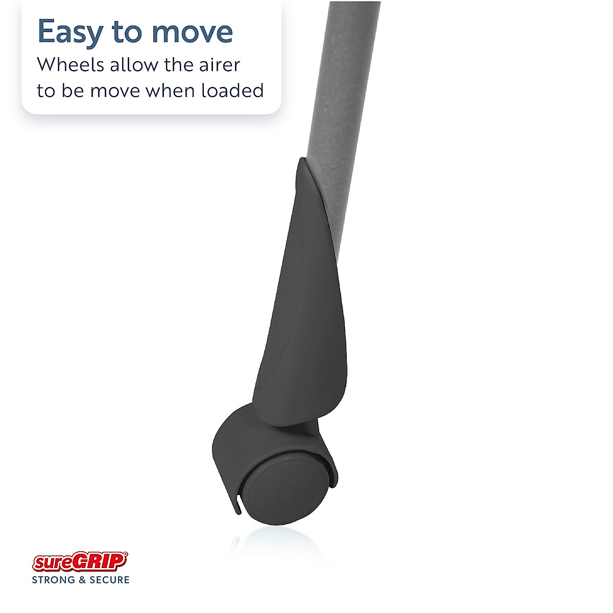 Minky Homecare Premium SureGrip Multidryer Indoor and Outdoor Clothes Drying Rack, Lightly Textured Non Slip Rungs, 82 Ft. of Drying Space, Gunmetal Gray