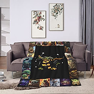 Cartoon Flannel Throw Blanket, Warm Cozy Soft Lightweight Bed Blanket for Couch Sofa Bedding Living Room (YD1, 60"x50")
