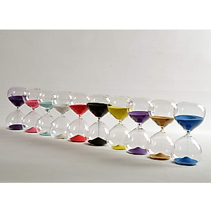 Graces Dawn Super Beautiful Transparent Glass Hourglass Sand Timer 60 Minutes with (White)