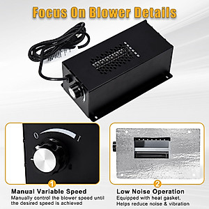 Criditpid PBAR-2427 Fireplace Blower Fan Kit for Vent Free Stove or Wood Burning Stoves, Blower for GHP Group Pleasant Hearth VFS2-PH30DT, VFS2-PH20DT, VFS-PH20DT Fireplace