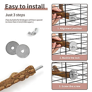 HPAWHOMEPART Bird Perches, 6pcs Natural Wood Birds Stand Branch, Bird Perch Chewing Stick Cage Accessories Parrot Climbing Standing Branches Paw Grinding Fork Sets for Parakeet Lovebirds Cockatiels