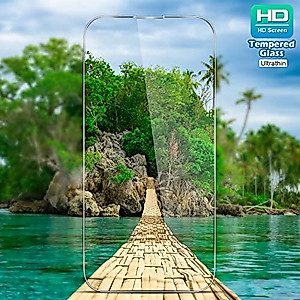 2 Pack Tempered Glass Designed for iPhone 14 Pro Max Screen Protector with 2 Pack Camera Lens Protector Anti Scratch 9H Hardness Ultra Transparent HD Clear Compatible for iPhone 14 Pro Max