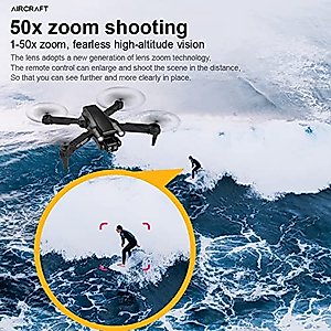 Drones with Camera for Adults 4k HD FPV, Foldable Remote Control Toys Gifts for Kids, with Altitude Hold Headless Mode, Quadcopter with Led Flash Bar, One Key Start Speed Adjustment, 3D Flips