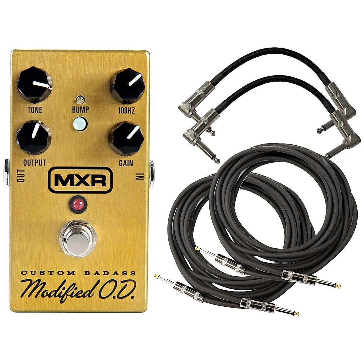 MXR M77 Badass Overdrive Stomp Box w/4 Free Cables