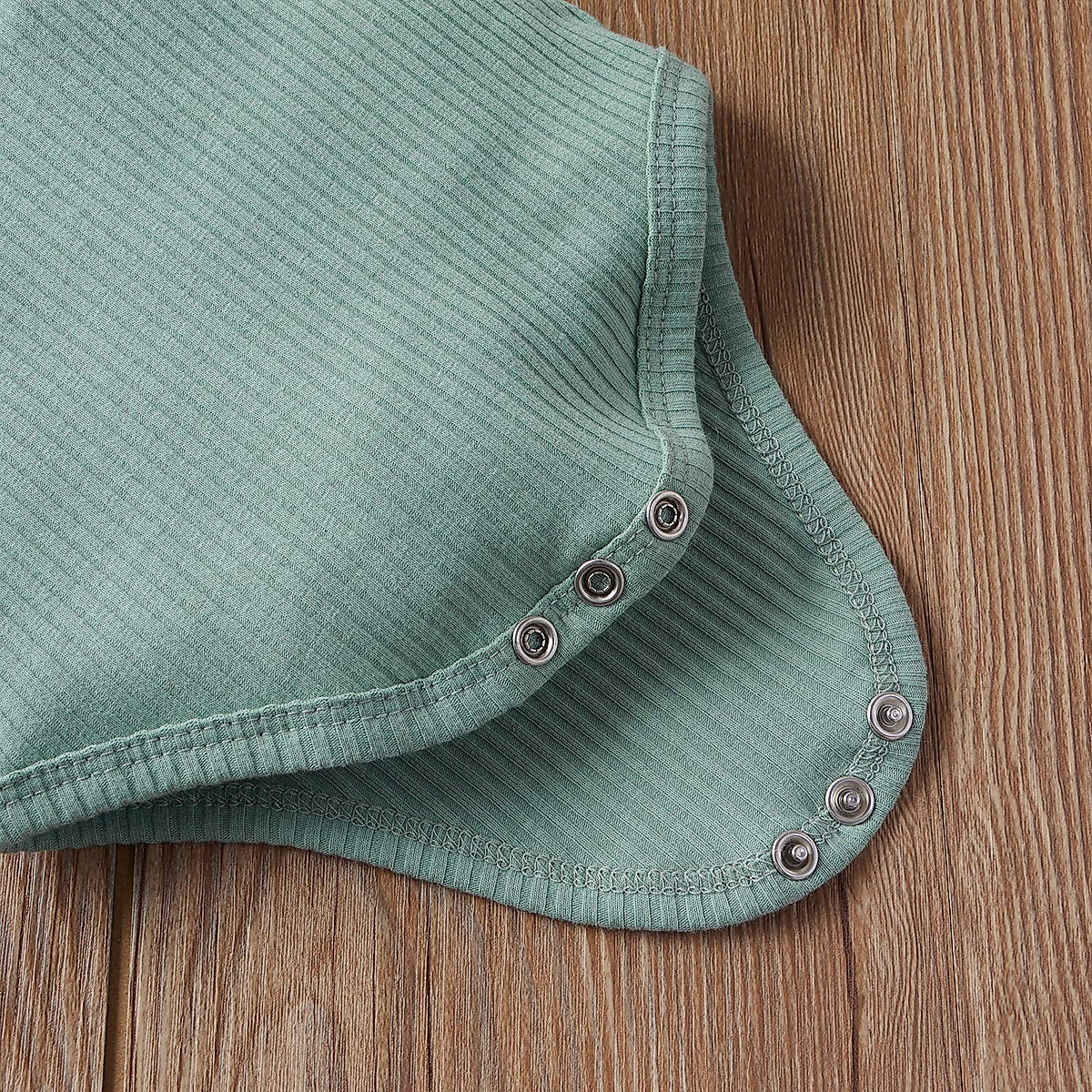 CIYCUIT Newborn Baby Boy Girl Outfits Long Sleeve Ribbed Romper Pants Set 0 3 6 12 18 24 Months Gender Neutral Baby Clothes Light Green 12-18 Months