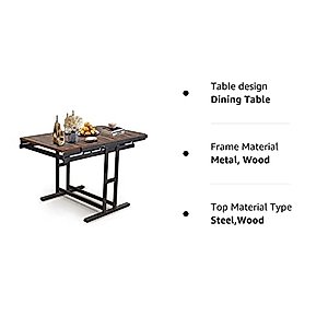 Brefhome Convertible 2 in 1 Shelf to Table,Bookshelf Desk & Dining Table for Small Spaces,Multipurpose Storage Shelf Display Rack,Kitchen & Dining Room