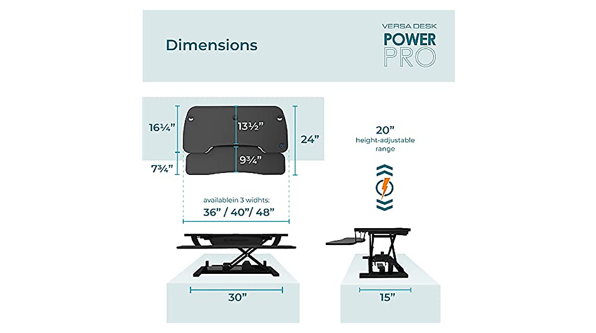 Power Pro Electric Height-Adjustable Desk Riser | VersaTables USA