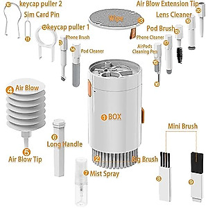 Multifunctional Electronics Cleaning Kit, 20 in1 Cleaner Brush for AirPods, Keyboards, Screens, iPhones, Computers, Phones, Cameras, Lenses, MacBooks, Laptops, and AirPods Pro.