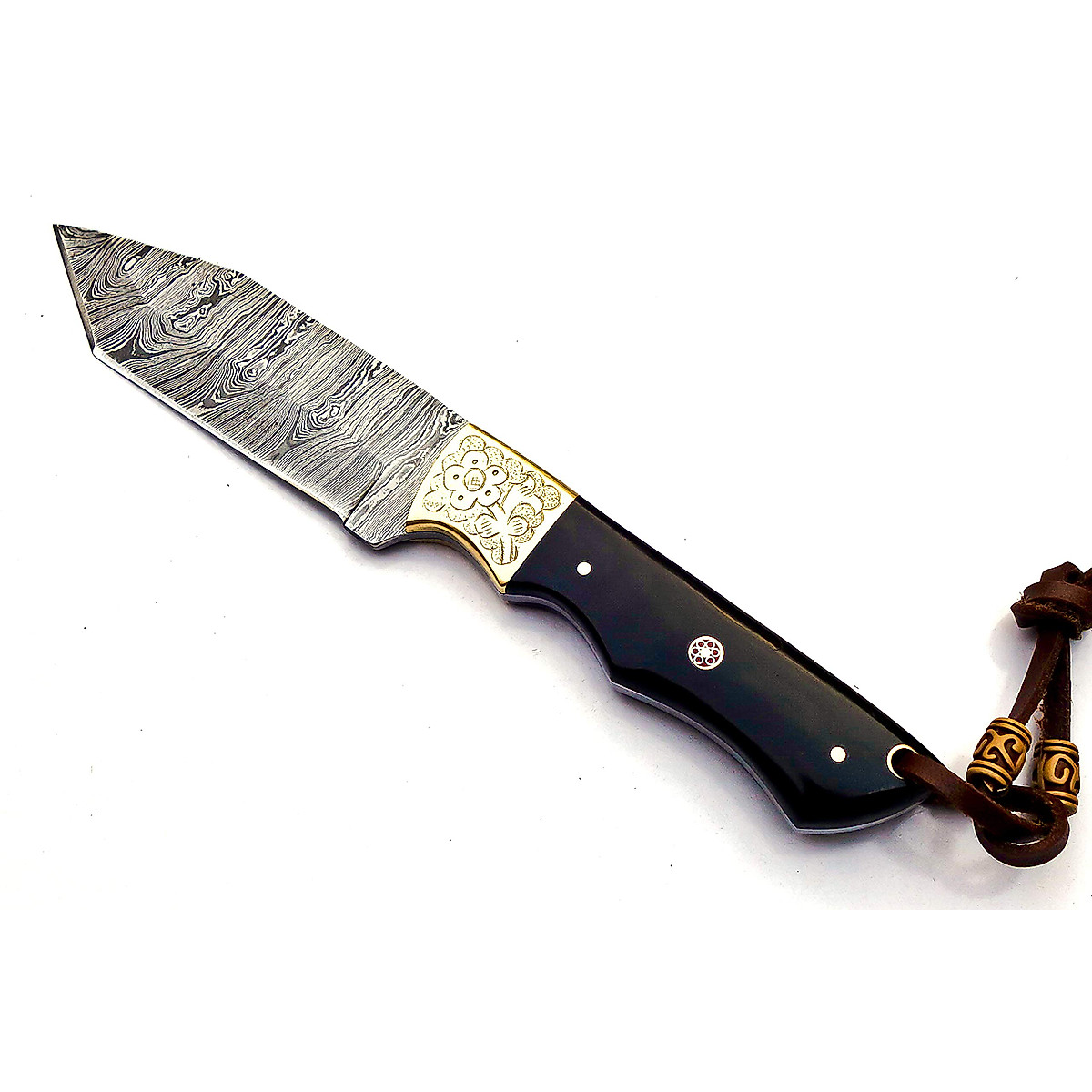 Damascus Steel fixed Blade Tanto Knife Hunting Camping outdoor Sports. SM147