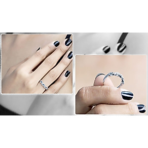 Dazzlingrock Collection 0.35 Cttw Blue & White Diamond Ladies Wedding Band in 10K White Gold, Size 9