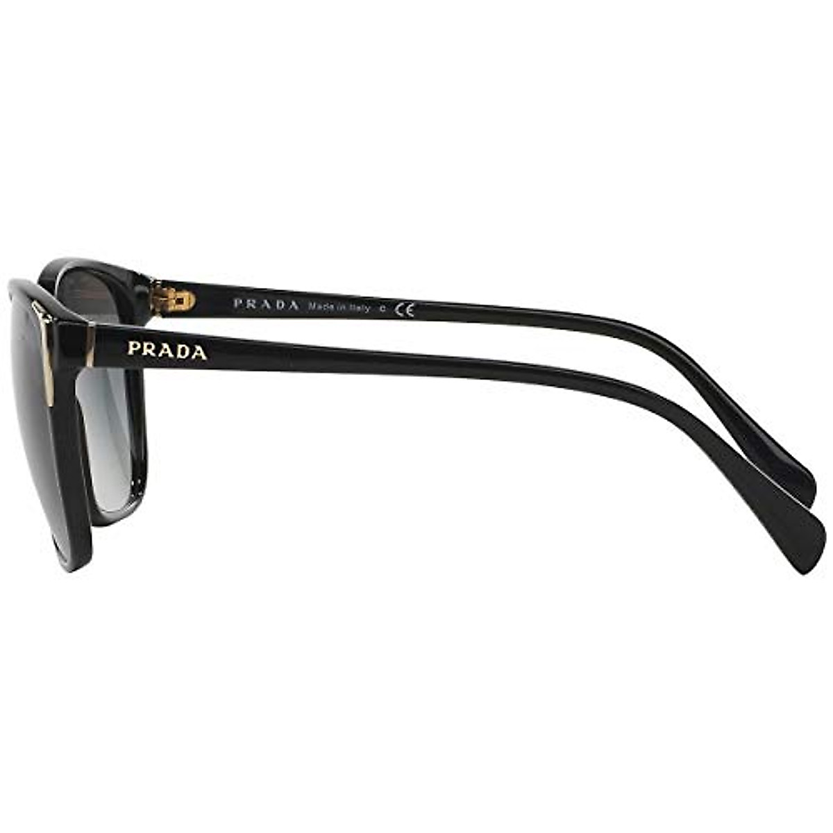 Prada PR01OS Sunglasses-Gray Gradient lens Black (1AB3M1)-55mm