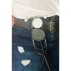 Stethoscope Holder pro with Clip,Handmade in USA Genuine Leather .Perfect for Physicians, Nurses, EMT, Medical Nursing Student (Black).
