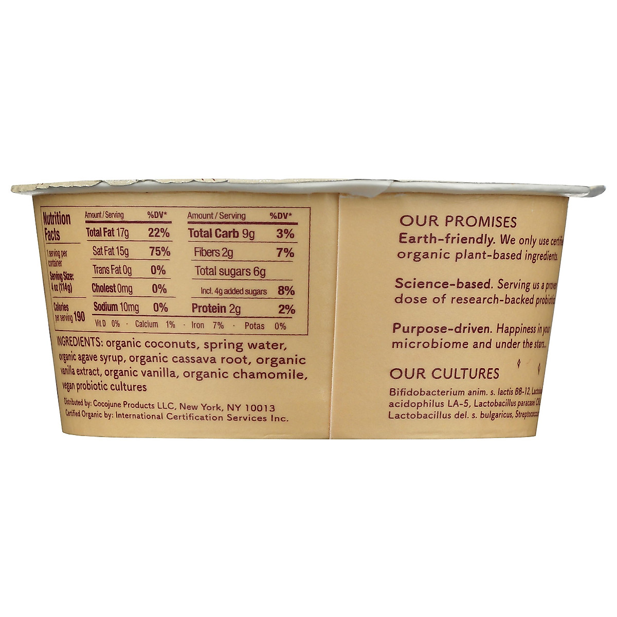 Cocojune Organic Vanilla & Chamomile, Beige, 4 Ounce (Pack of 1)