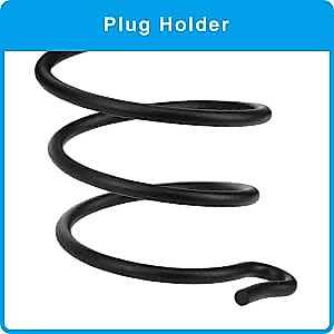 Black Hair Dryer Holder Wall Mounted, Bathroom Hair Styling Care Tool Organizer for Blow Dryer, Hair Straighteners, Space Saving Storage Bracket with Plug Hook & Cup