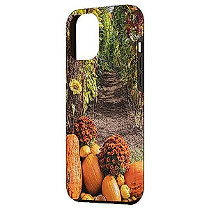 iPhone 14 Pro Max Autumn Leaves Flowers Fall Pumpkin Colorful Garden Botanical Case