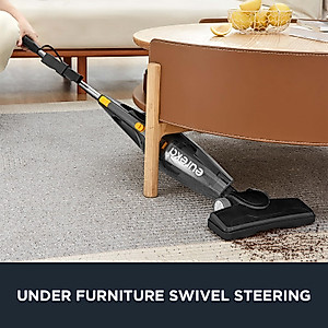 Eureka Blaze Stick Vacuum Cleaner, Powerful Suction 3-in-1 Small Handheld Vac with Filter for Hard Floor Lightweight Upright Home Pet Hair, Dark Black