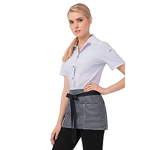 Chef Works Unisex Portland Waitress Apron, Indigo Blue, One Size