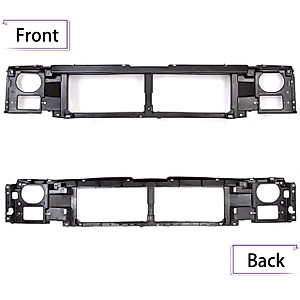ECOTRIC Header Panel Grille Mount Panel Compatible with 1992-1997 Ford F-150 F-250 Bronco Replacement for FO1220113, F6TZ8A284AC