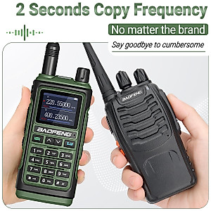 BAOFENG UV-17R Ham Radio Upgrade of baofeng UV-5R Long Range Two Way Radio Dual Band Walkie Talkie for Adults 2 Way Radio with 999 Channels USB Charger Earpiece Flashlight Battery(2 Pack)