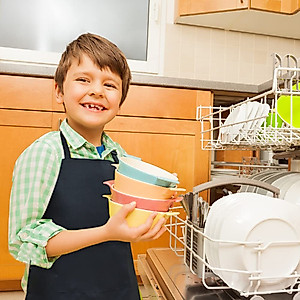 SINLAND Kids Apron with Pocket 2 Pack Adjustable Children Chef Apron for Cooking Baking Painting (M: 6-12 Years)…