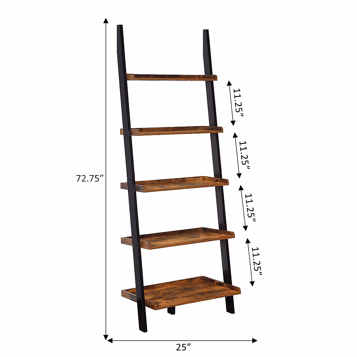 Convenience Concepts American Heritage Bookshelf Ladder, Barnwood/Black