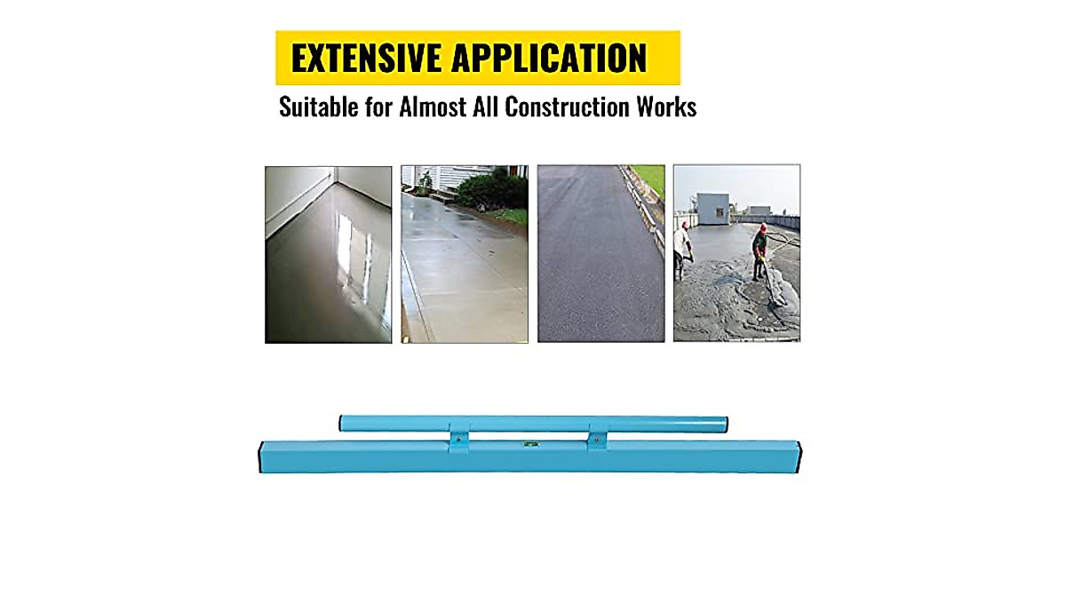 VEVOR 48" Aluminum Concrete Screed with Leveling Vial & Handle