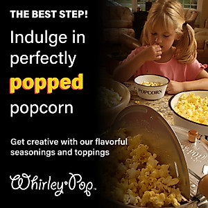 Original Whirley-Pop Popcorn Popper Kit - Metal Gear - Stainless Steel - 1 Real Theater All Inclusive Popping Kit
