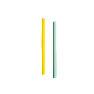 GIR: Get It Right | Extra Wide Reusable Straws for Smoothies, Boba Tea + Milkshakes | Great for Hot + Cold Drinks |, Sunny, 2-Pack, 2 Count