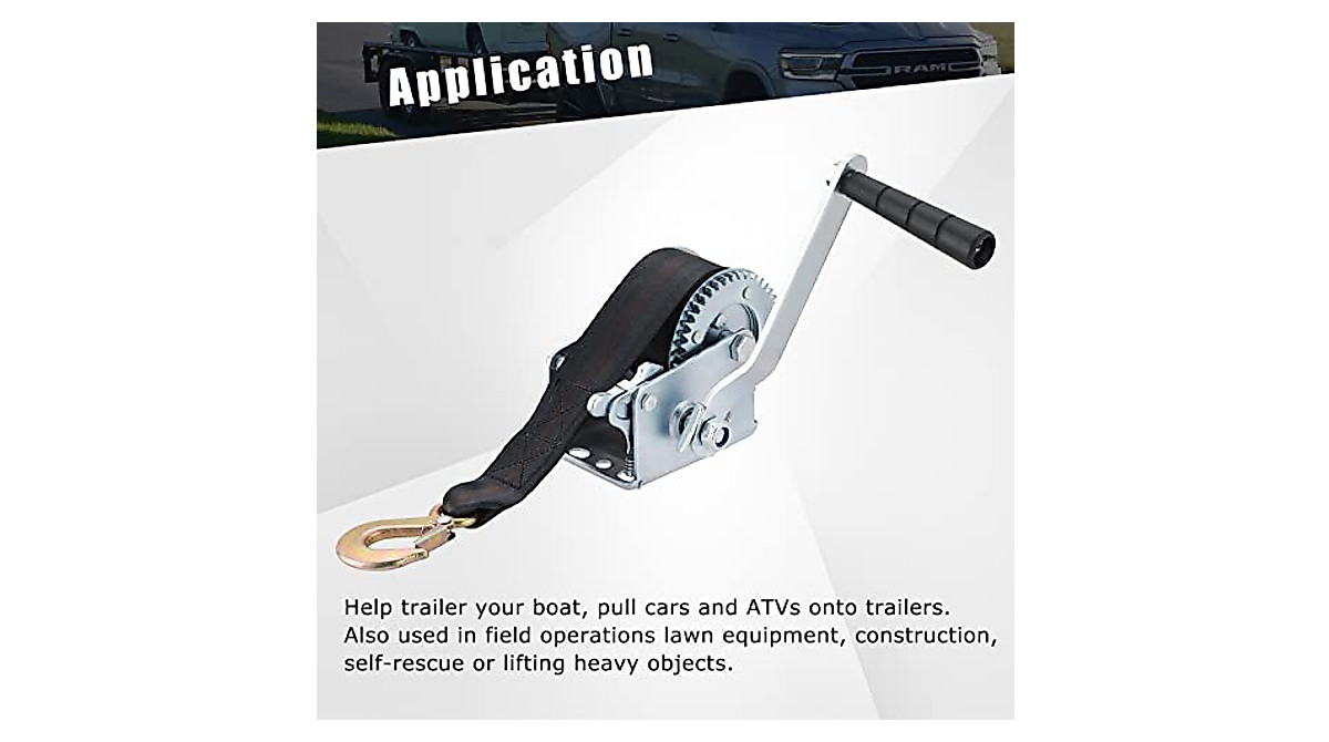 ATPEAM Heavy Duty Boat Trailer Winch - 800LBS Capacity