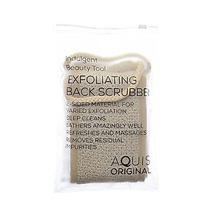 AQUIS Double-Sided Exfoliating & Cleansing Back Scrubber, Fast Drying, Ultra-Durable Microfiber