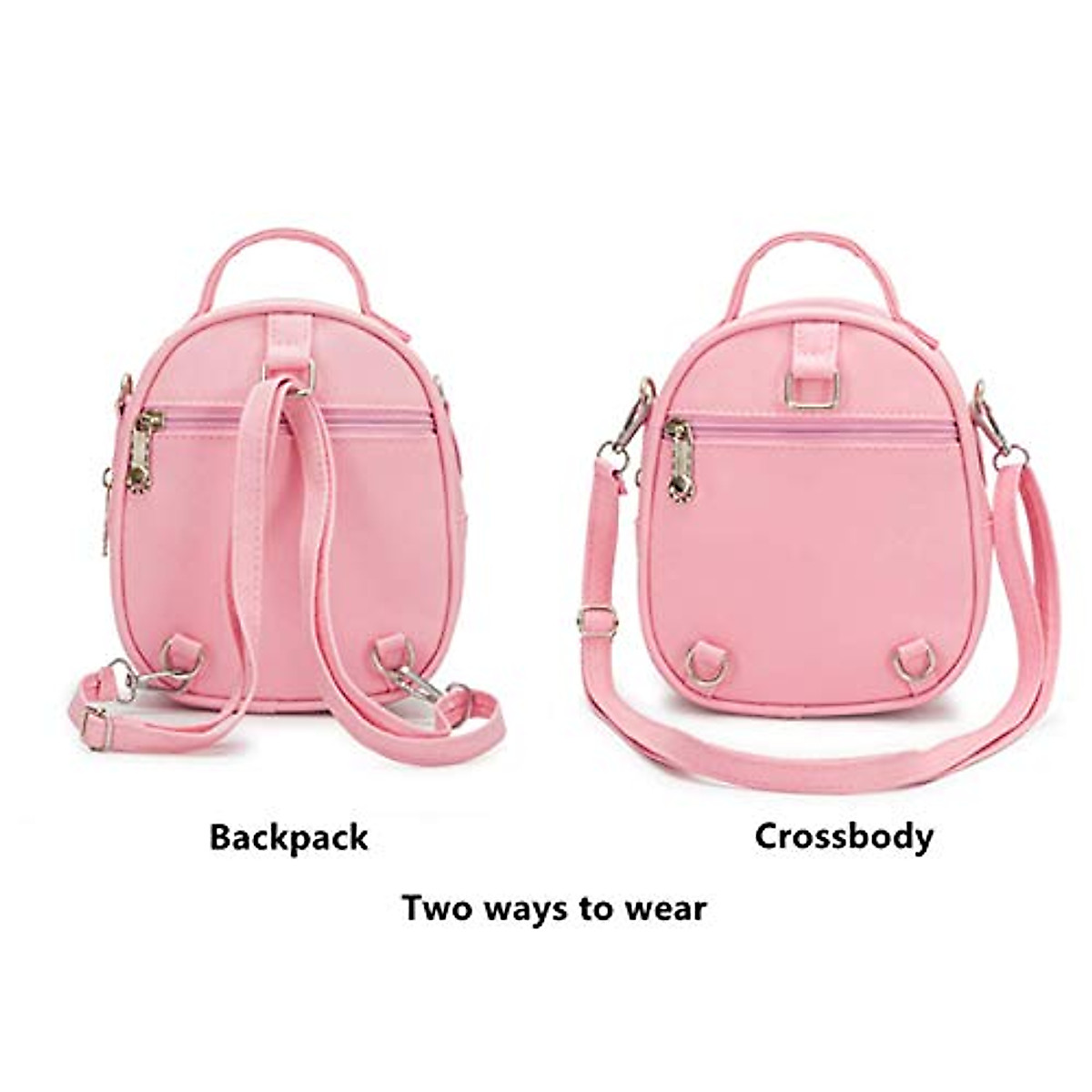 Kerr's Choice Girl Women Crossbody Bag Japan Pink Backpack Crossbody Purse Pink Cute Crossbody Bag