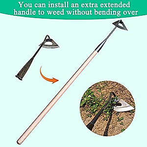 FmnyYaid Garden Hoe All-Steel Hardened Hollow Hoe, Sharp Durable Garden Weeding Tools, Garden Edger Weeder Portable Household Vegetable Garden Shovel for Backyard Loosening Farm Planting Weeding