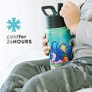 Simple Modern Paw Patrol Kids Water Bottle with Straw Insulated Stainless Steel Toddler Cup for Boys, Girls, School | Summit Collection | 10oz, Chase on the Case