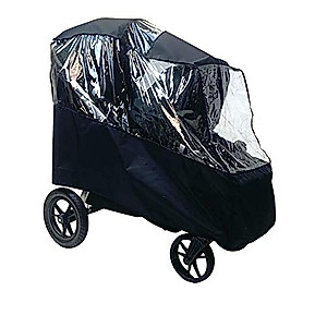 Sashas Premium Series Rain and Wind Cover for Baby Jogger City Select Double Stroller
