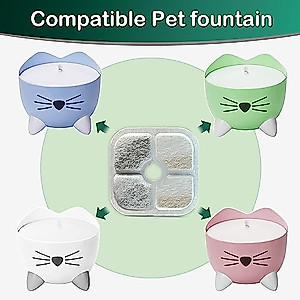 Opeth cat water fountain filter for Catit® PIXI Cat Drinking Fountain,Cat Water Fountain Filter Replacement Filters Contains 12 Cat Fountain Filters (12 Pack)