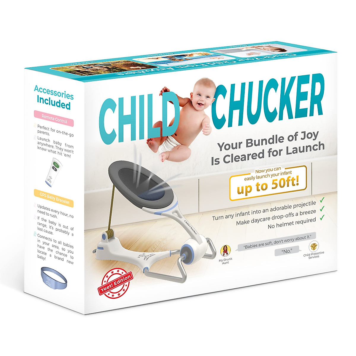 Witty Yeti Hilarious Child Chucker Gag Gift Empty Box Wrap Your Real Present Inside to Prank Friends or Family with This Practical Joke for Men or Women. Funny Idea for New Parents or Baby Shower.