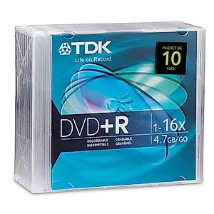 TDK DVD+R 16x 4.7GB (10-Pack)
