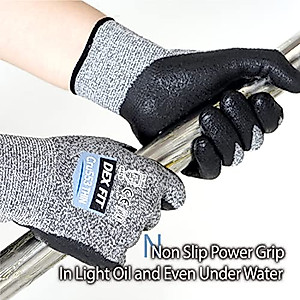 DEX FIT Level 5 Precision Cut Resistant Gloves Cru553 Thin, Firm Grip, 3D-Comfort Fit For Precision Assembly; 1 Pair