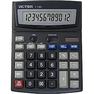 Victor 1190 Desktop Display Calculator, Black, 1" x 5.9" x 7.8"