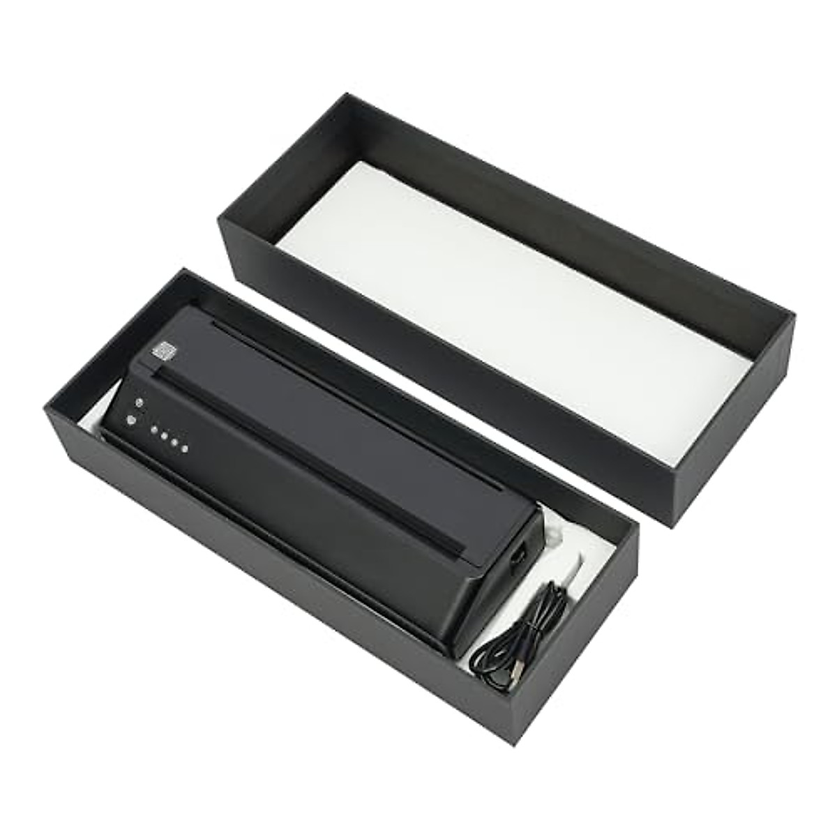 Kathring Portable Printer, 5V 2A USB/Bluetooth Wireless Thermal Printer Monochrome Portable Printer for Standard A4 Transfer Paper, Black