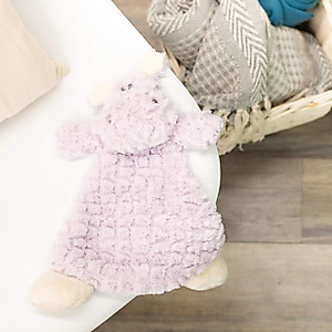 Harlow Hippo Lavender Children's Plush Rattle Blankie