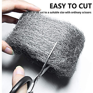 Steel Wool for Mice Control 2 Pack 2.2" x 16Ft with Gloves,DIY Fill Fabric Kit for Gap Blocker, Vents, and Wall Cracks, Flexible and Durable, Ideal for Garden, House, Garage, Keeps Mice Away