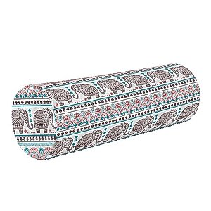 Vnurnrn Elephant Mandala Neck Support Pillow Round Neck Roll Bolster Cylinder Pillow Cervical Pillows Round Neck Pillow for Leg Knee Back Head Support for Camp Work Women Men Traveling