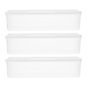 Zerodeko 3pcs Transparent Noodle Box Pp Crisper Flour