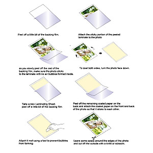 Pack of 24, Self-Adhesive Laminating Sheets, Clear Letter Size (9 x 12 Inches), 4 mil Thickness