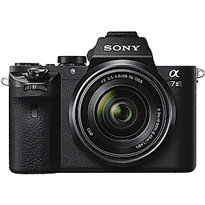 Sony Alpha a7II Mirrorless Digital Camera with 28-70mm OSS Lens Bundle with 60-Inch Tripod, Camera Bag, 64GB SD Card, Card Case and Reader, Battery and Dual Charger, and Lens Cap Keeper (8 Items)